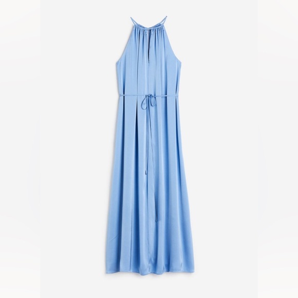 H&M | Dresses | Hm Blue Satin Dress | Poshmark